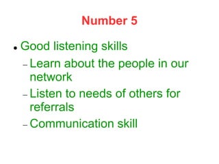 BNI edco - Top 10 Traits of a Master Networker | PPT