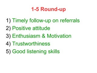 BNI edco - Top 10 Traits of a Master Networker | PPT