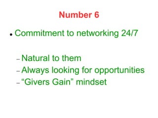 BNI edco - Top 10 Traits of a Master Networker | PPT