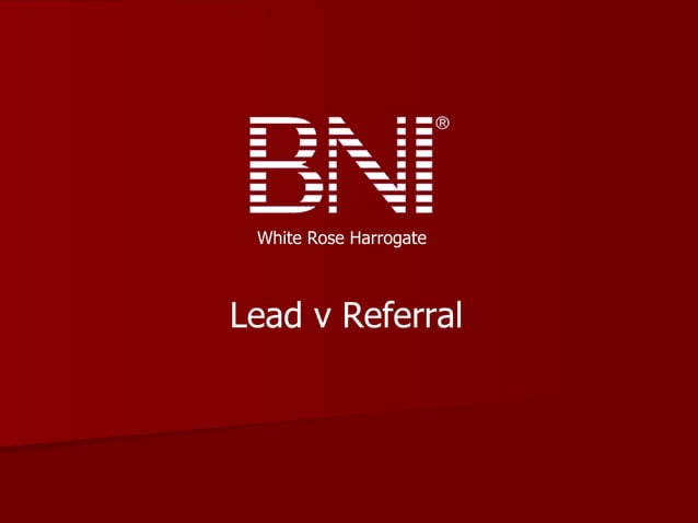 Bni Edslot Referrals | PPT