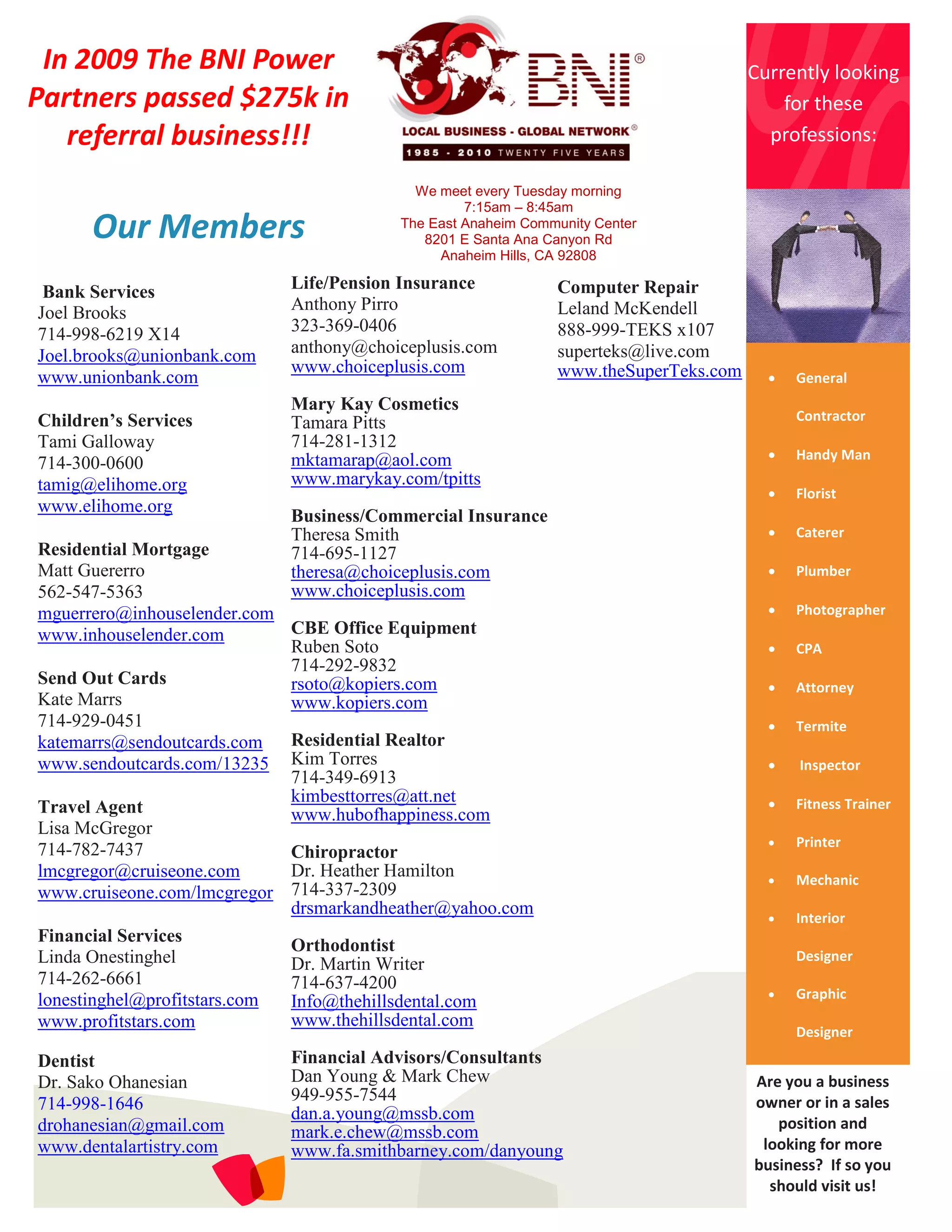 Power Partners BNI Flyer | PDF