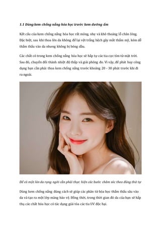 Các loại kem chống nắng tốt nhất cho da mặt | DOCX