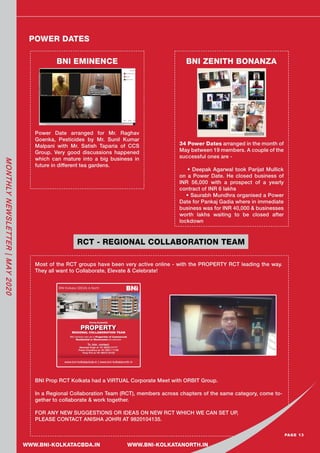 BNI Kolkata CBD(A) & North | Newsletter | May 2020 | PDF