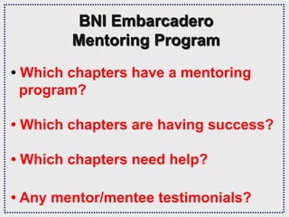 Bni,mentoring pres.091514 | PPTX