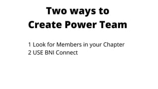 Bni power team | PDF