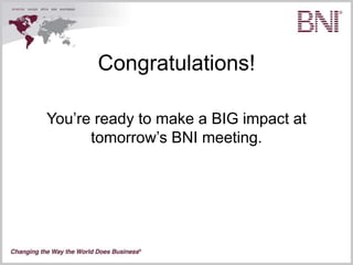 BNI: 7 Ways in 7 Days By Cosmo Macero Jr. - Director, BNI Massachusetts ...