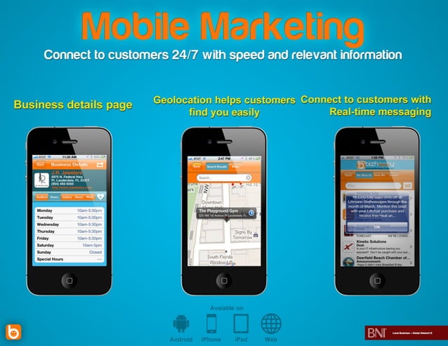 BNI Presentation for Mobile Marketing | PDF