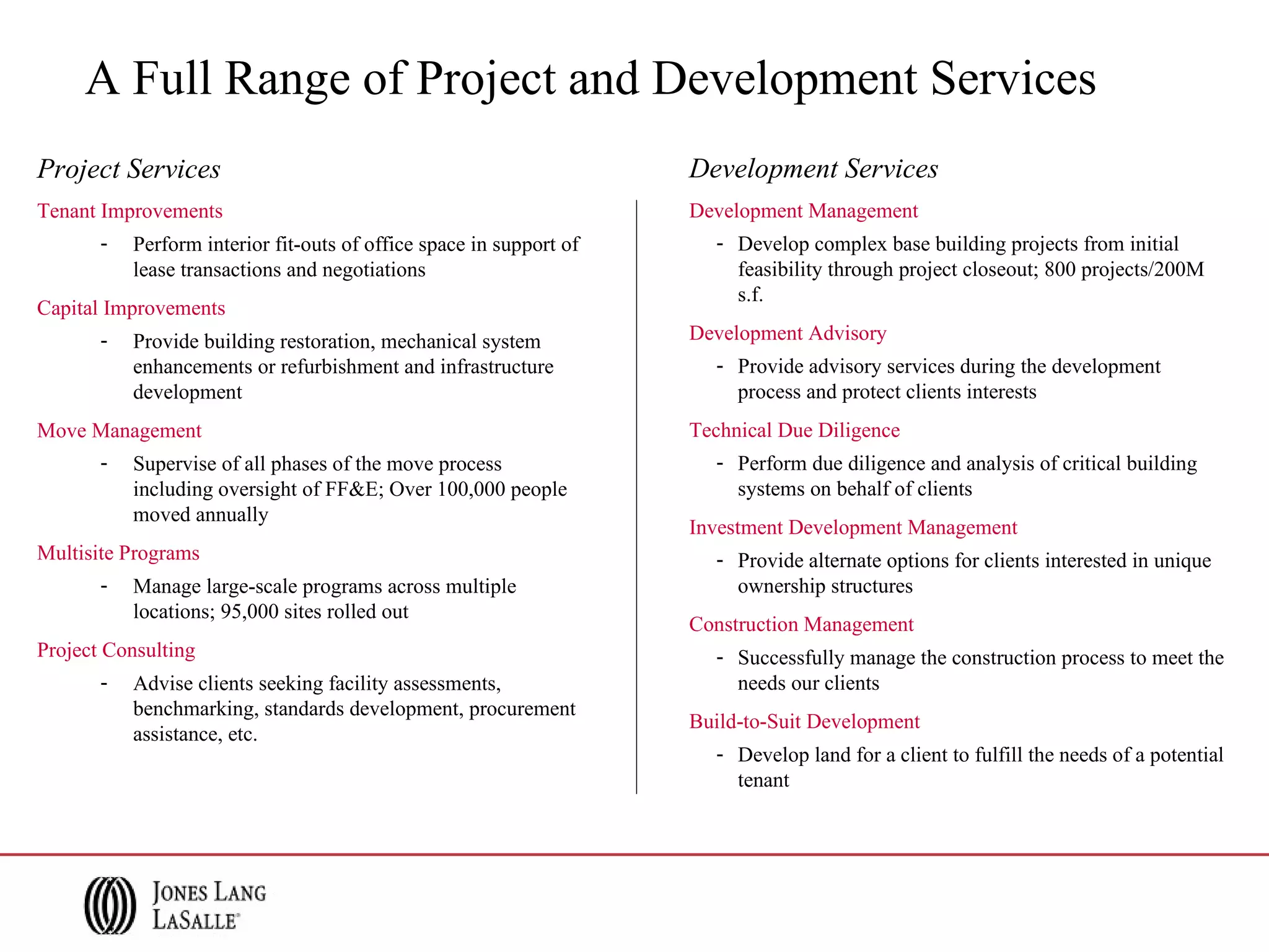 JLL Presentation Fall 2010 | PPT