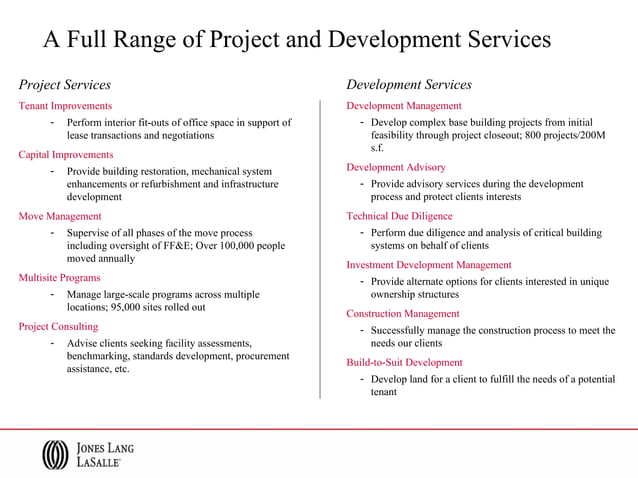 JLL Presentation Fall 2010 | PPT