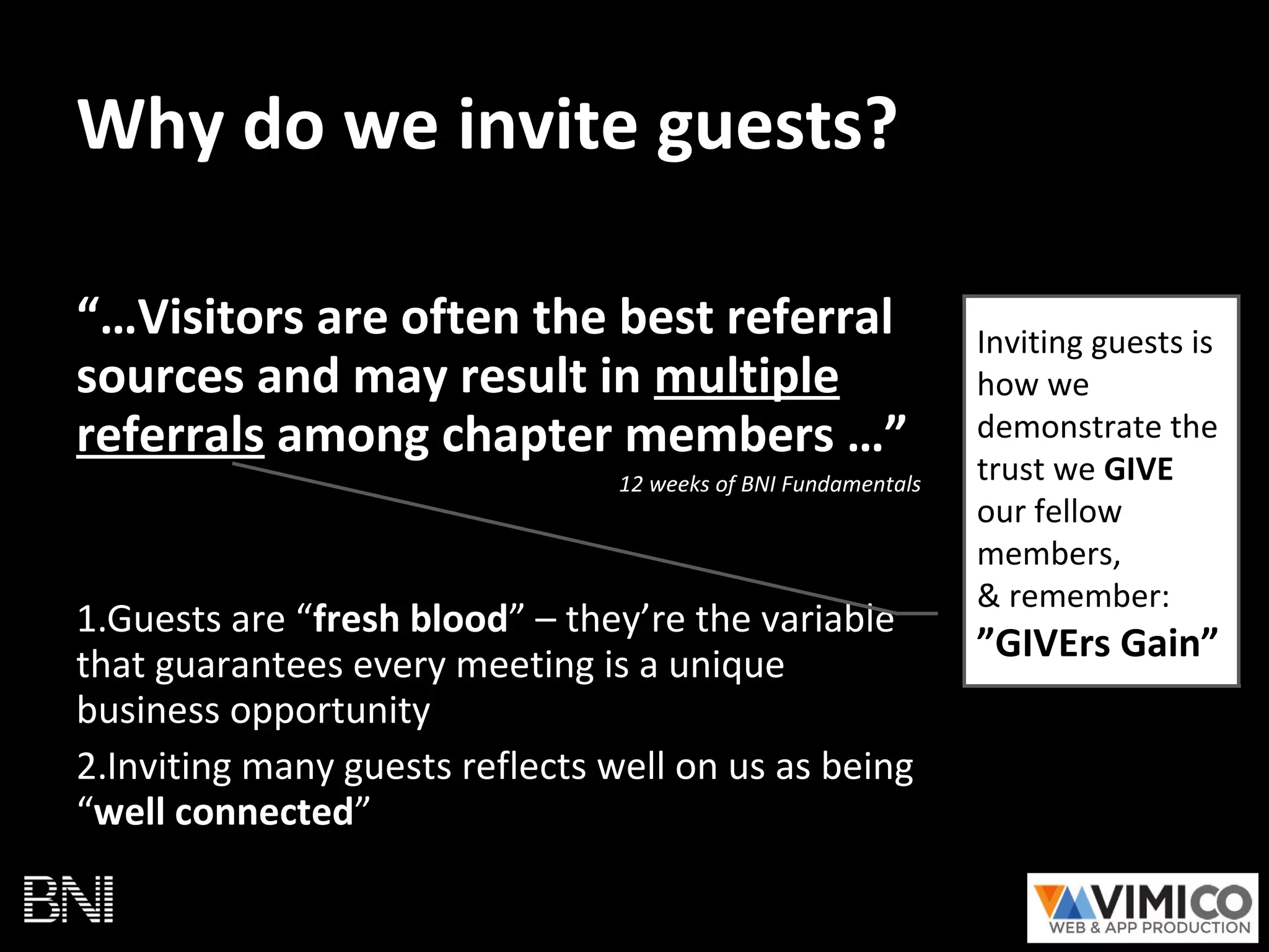 How to be effective at inviting guests to your BNI chapter | PDF
