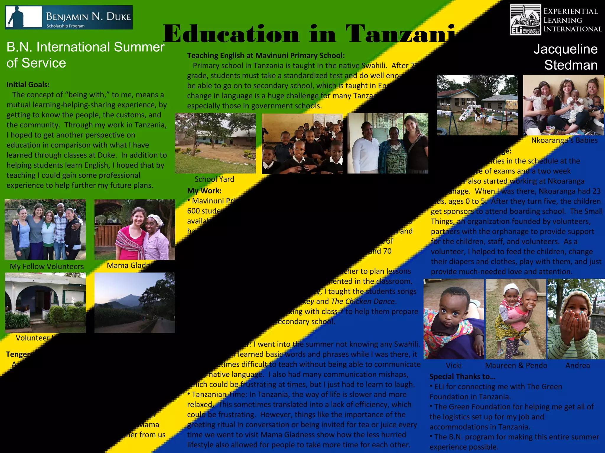 Jacqueline Stedman in Tanzania | PPT