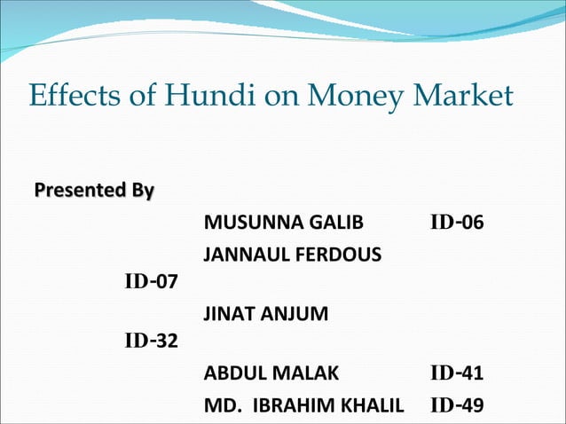 hundi system in bangladesh | PPT | Business | Business and Finance