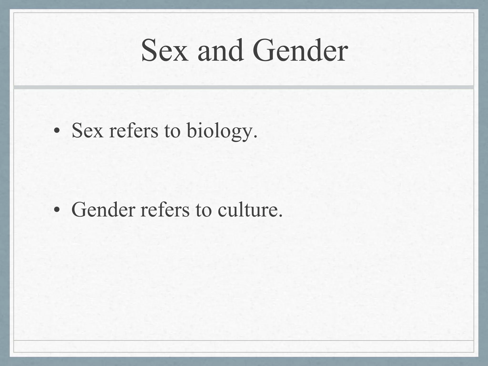 Sexand gender | PPT