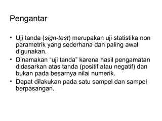 Bnp.01.uji tanda (sign test) | PPT