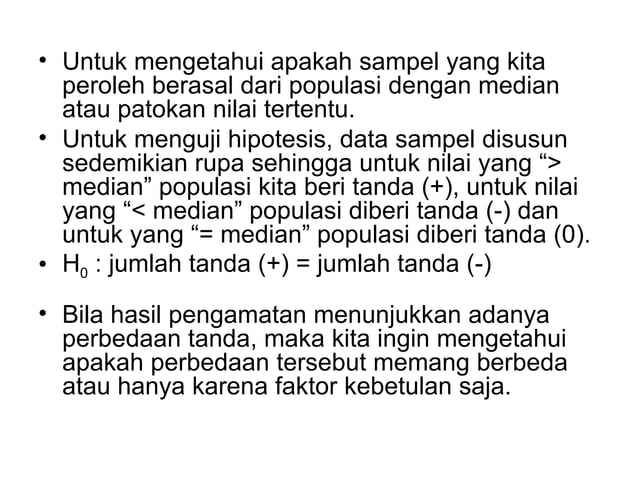 Bnp.01.uji tanda (sign test) | PPT