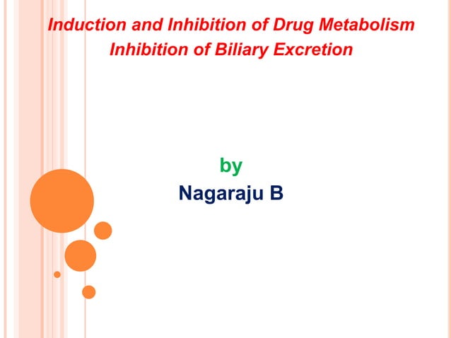 Induction and Inhibition of Drug Metabolism Inhibition of Biliary ...
