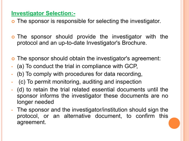 Roles and Responsibilities of sponsor in conducting clinical trials as ...