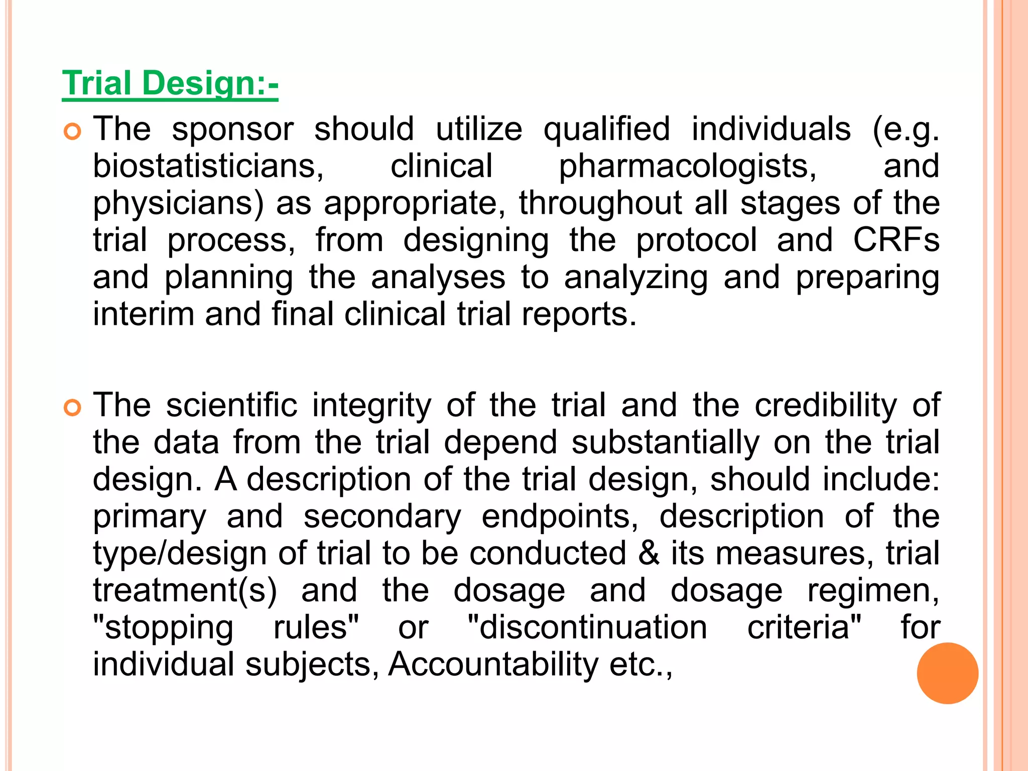 Roles and Responsibilities of sponsor in conducting clinical trials as ...