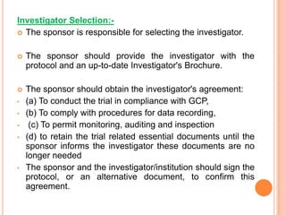 Roles and Responsibilities of sponsor in conducting clinical trials as ...