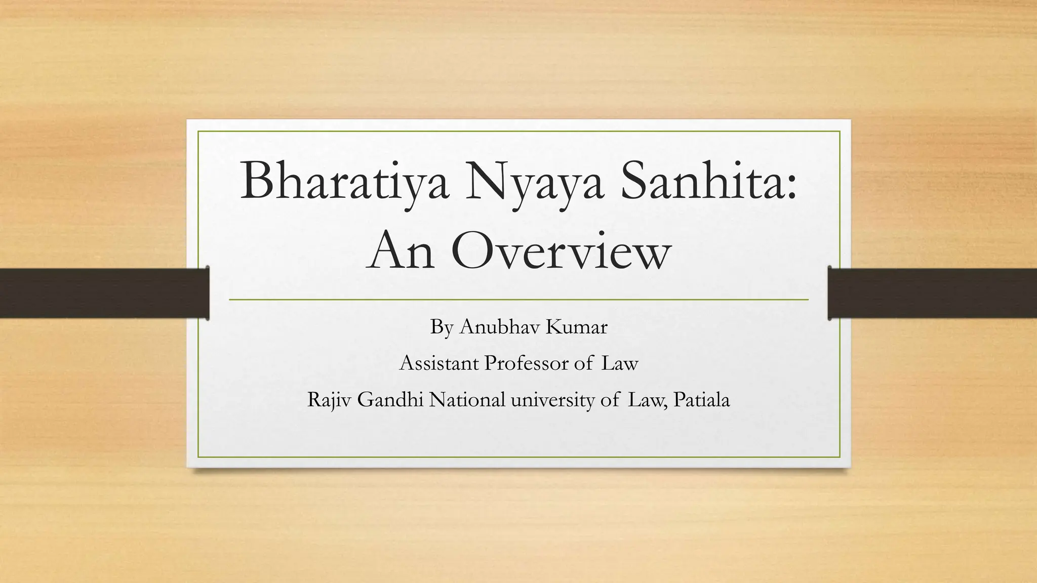 Bharatiya Nyaya Sanhita and its Overview in India, 2024 | PDF
