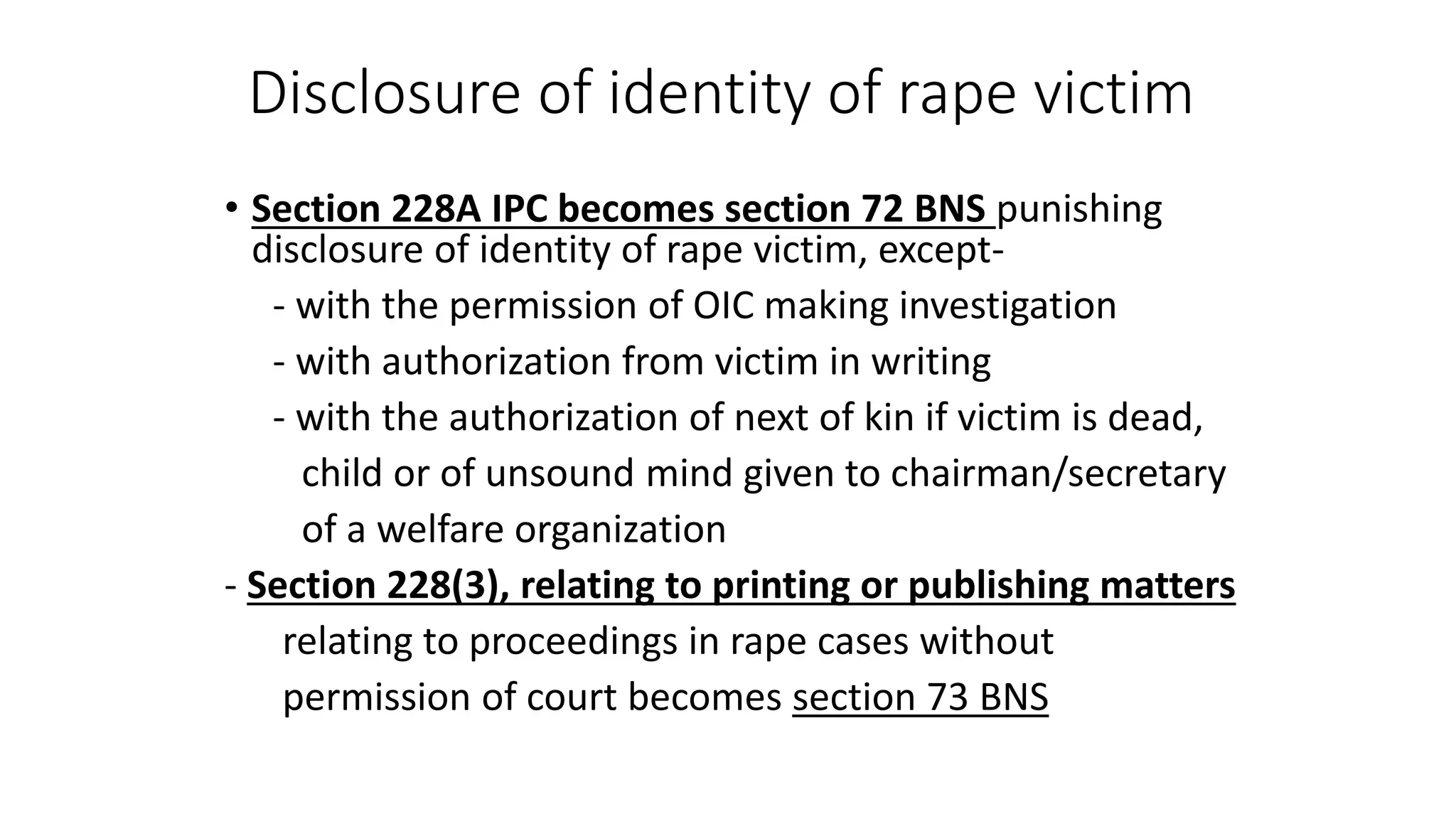 Bharatiye Nyaye Sanhita 2023 - comparison with the Indian Penal Code ...