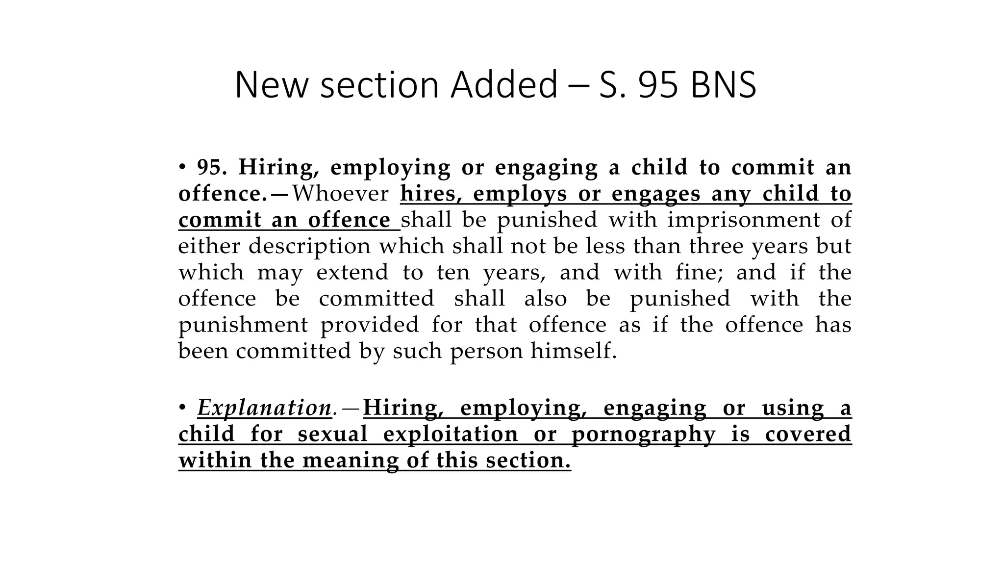 Bharatiye Nyaye Sanhita 2023 - comparison with the Indian Penal Code ...