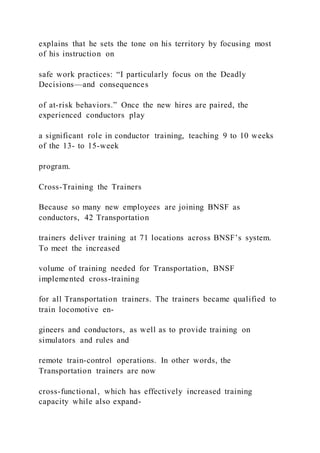 Bnsf railway training new hires for safety in 2011, bnsf rolled | DOCX ...