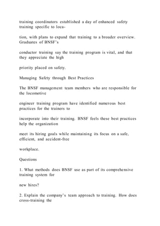 Bnsf railway training new hires for safety in 2011, bnsf rolled | DOCX ...