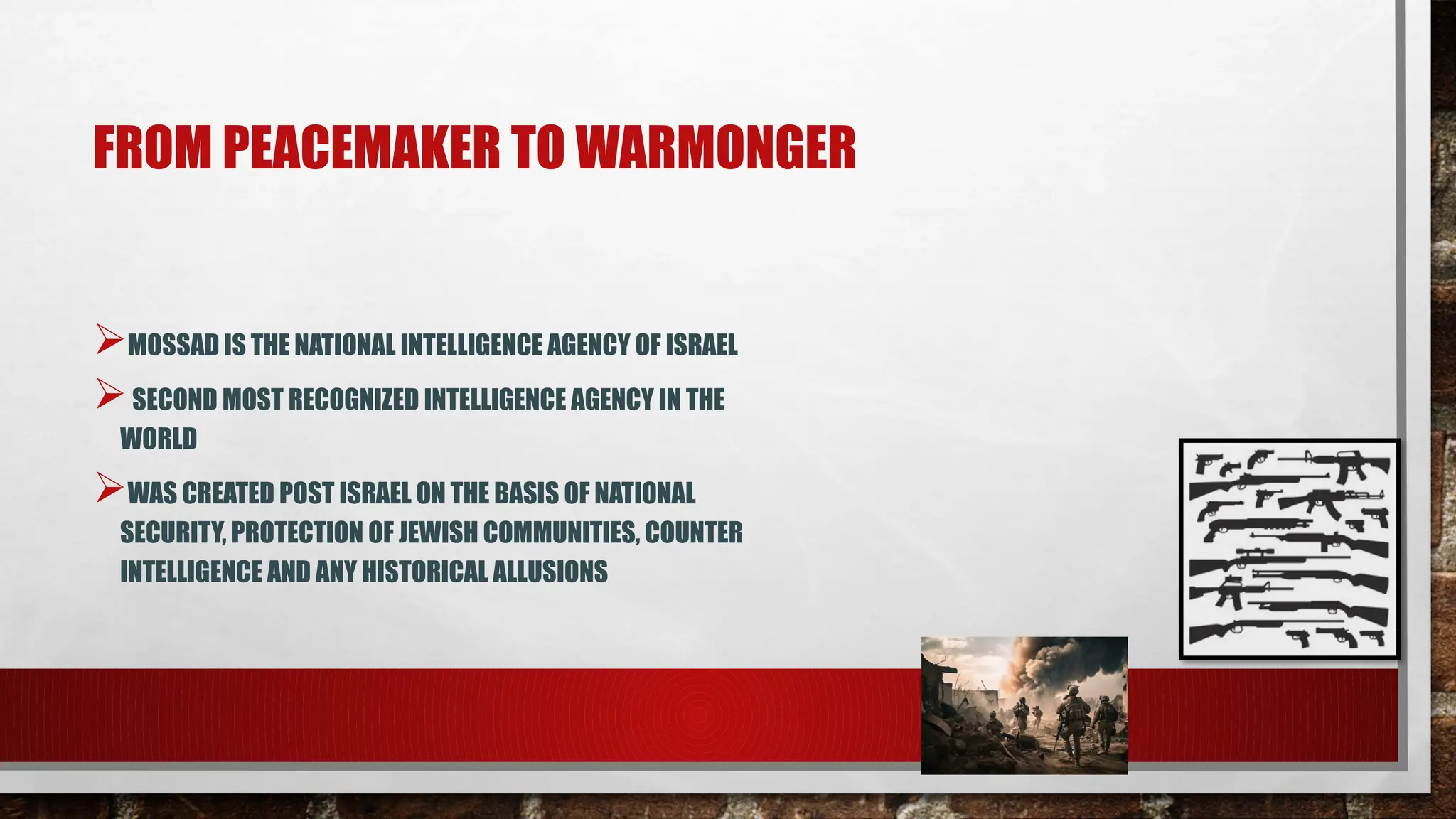 The Mossad is inside the world or the world is inside the Mossad! | PPTX