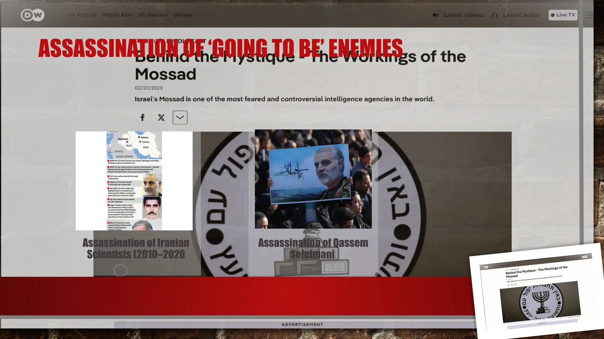 The Mossad is inside the world or the world is inside the Mossad! | PPT