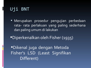 Uji BNT | PPT