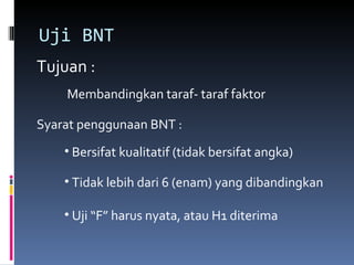 Uji BNT | PPT