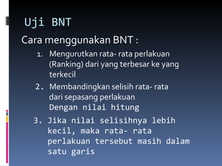Uji BNT | PPT