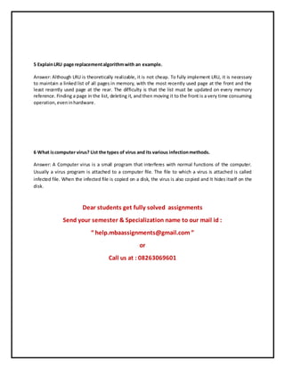 Bnt201 operating system | DOCX | Operating Systems | Computer Software and Applications