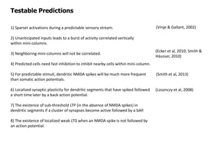 Why Neurons have thousands of synapses? A model of sequence memory in the brain | PPTX