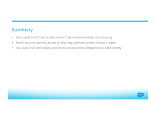 Secure Salesforce: Lightning Components Best Practices | PPT