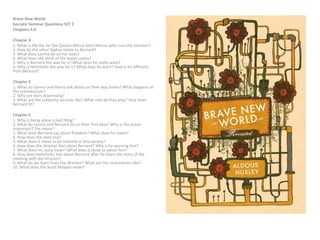 Bnw socratic semicar questions | PPTX