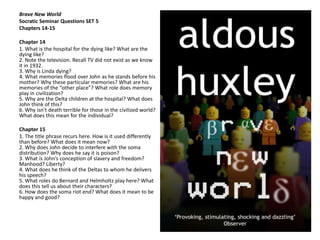 Bnw socratic semicar questions | PPTX