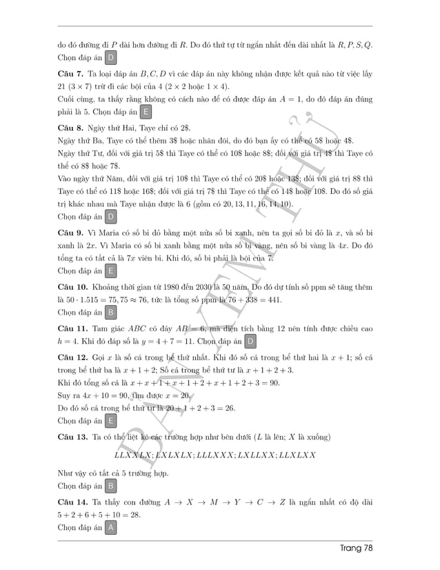 Đề thi AMC8 2010-2024 có đáp án chi tiết bản tiếng Việt | PDF