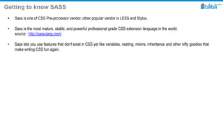Bliblidotcom - SASS Introduction | PPT | Free Download