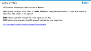 Bliblidotcom - SASS Introduction | PPT