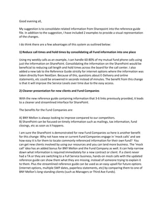 Internal Database Proposal and Solution for Asset Servicing | PDF