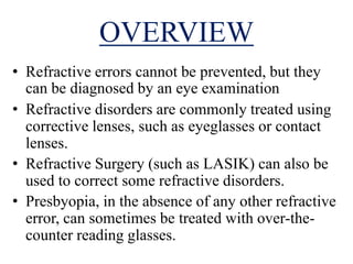 Recent Advances in treatment of Refractive Error.pptx