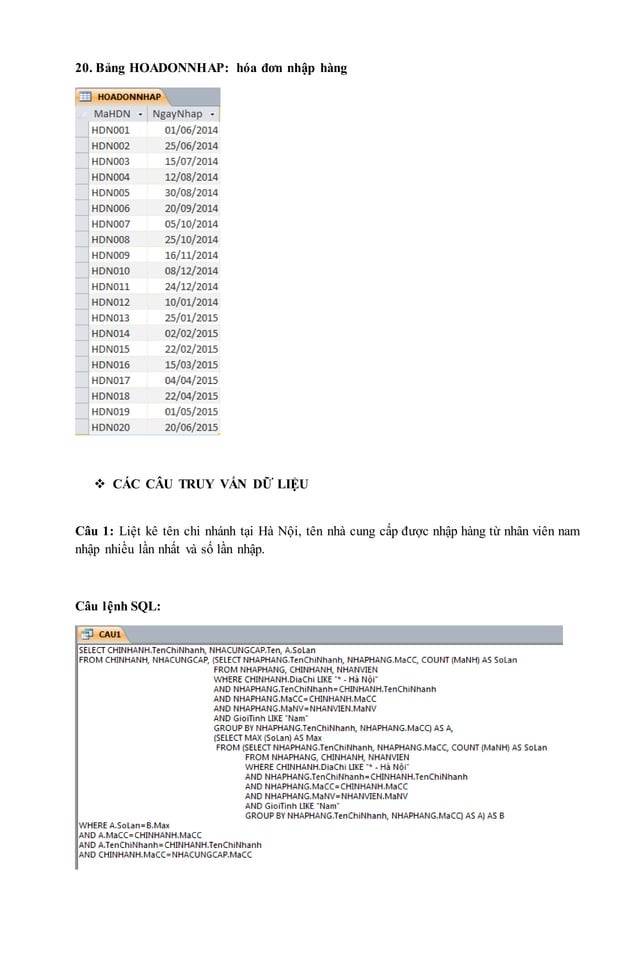 Báo cáo bài tập lớn môn Cơ sở dữ liệu - Học viện công nghệ bưu chính viễn thông | DOCX