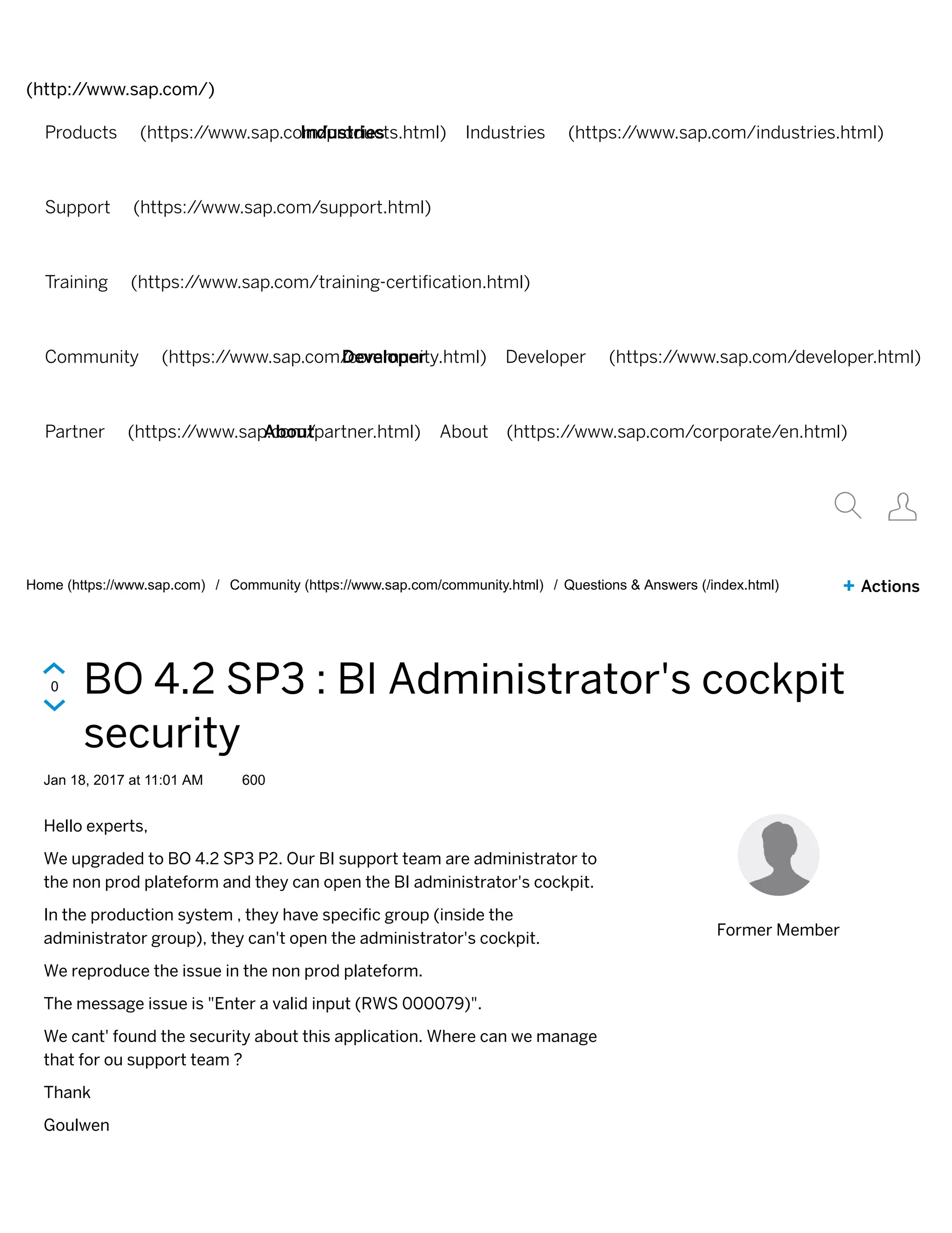 Bo 4.2 sp3 bi administrator's cockpit security sap q&a | PDF