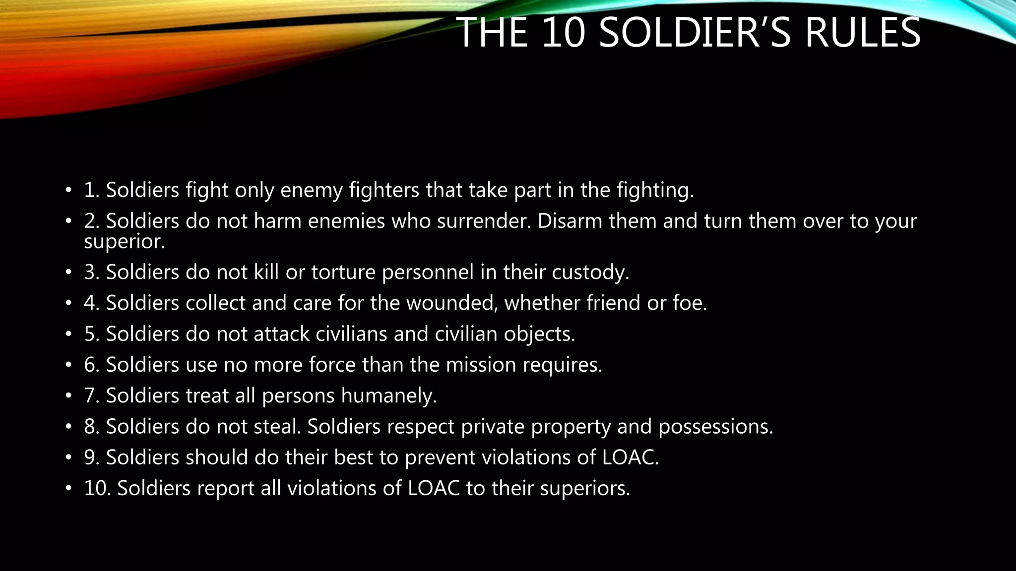 Law of Armed Conflicts | PPTX