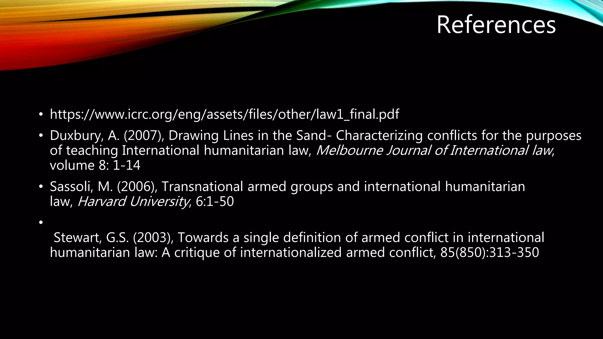 Law of Armed Conflicts | PPTX