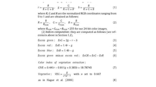 Row Detection and Soil Color for Agricultural Robot Guidance | PPT