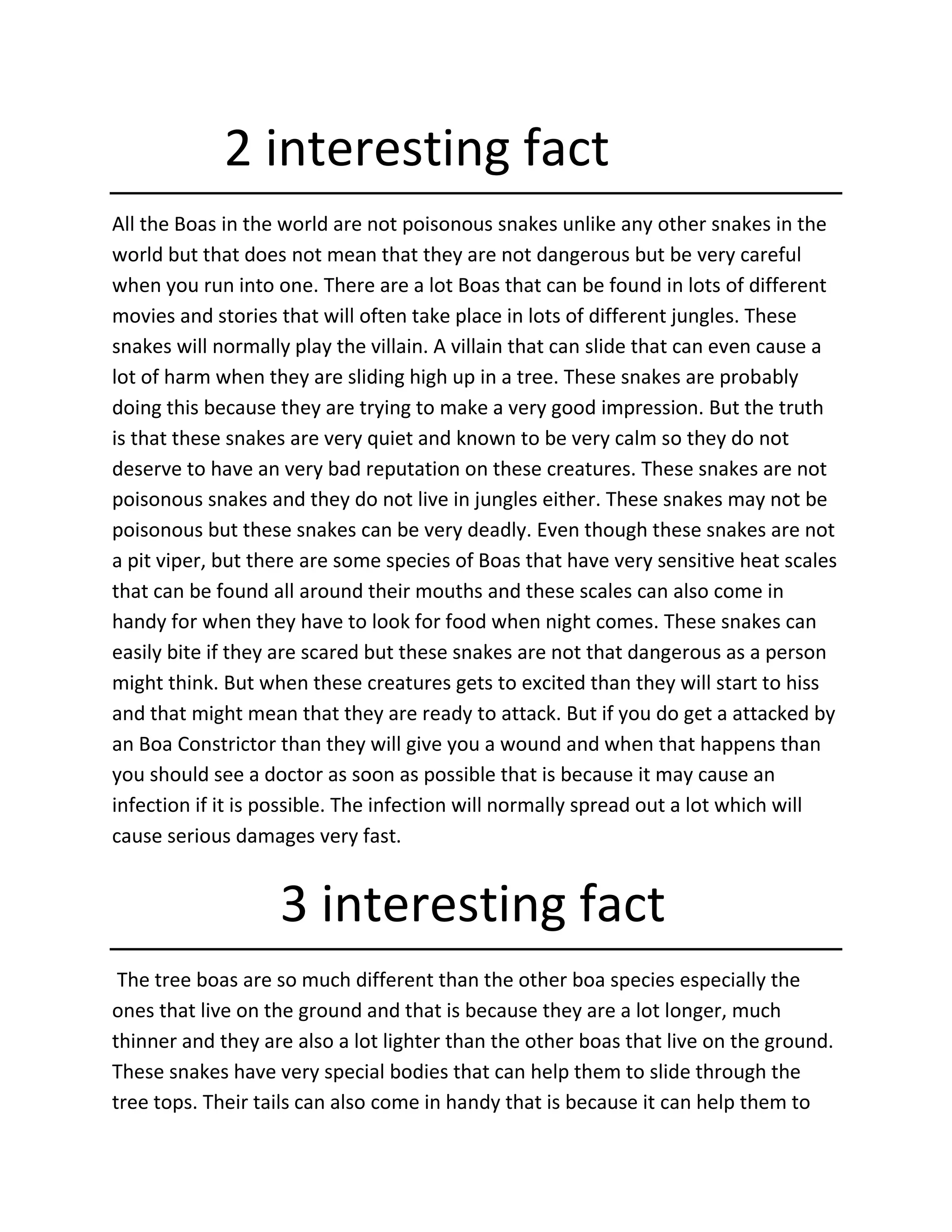 Boa constrictor report | DOCX