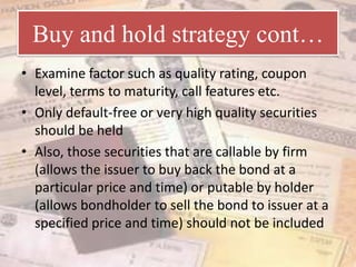 Bond portfolio management strategies | PPTX
